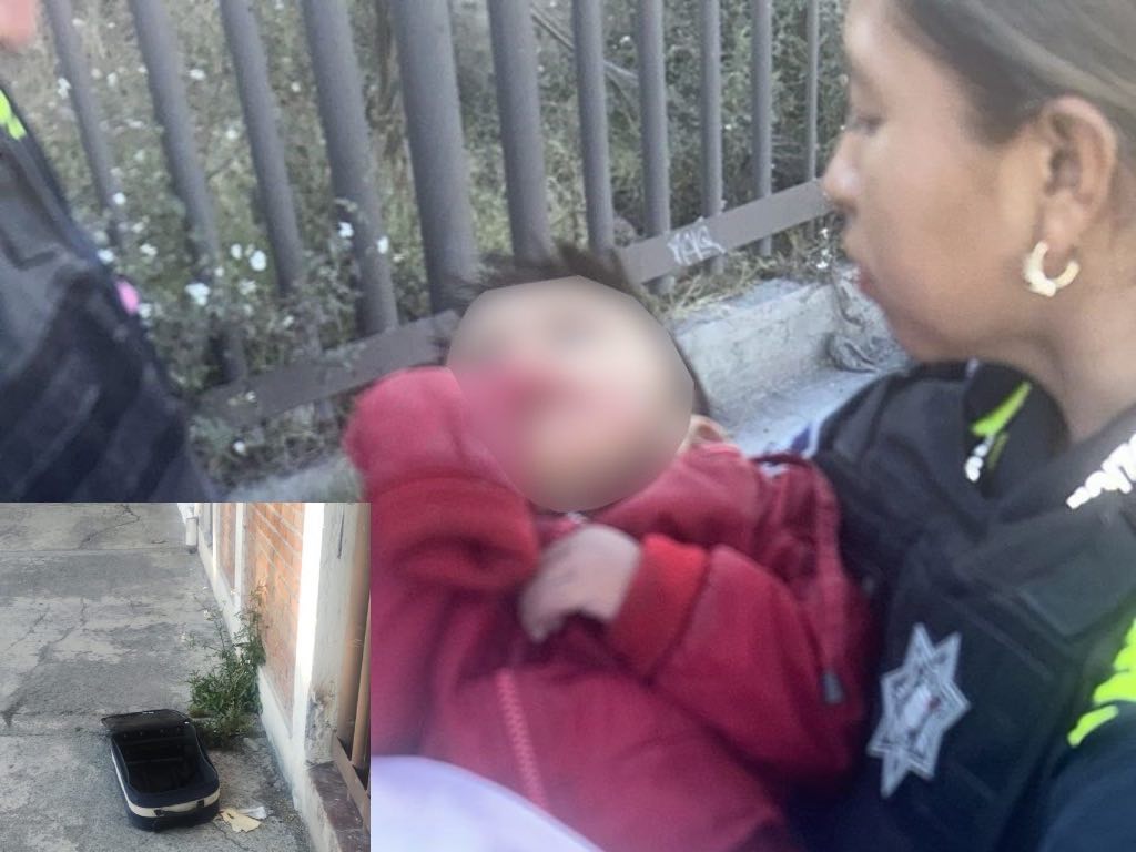 Abandonan a bebé de 2 años en una maleta en la colonia La Loma en Puebla