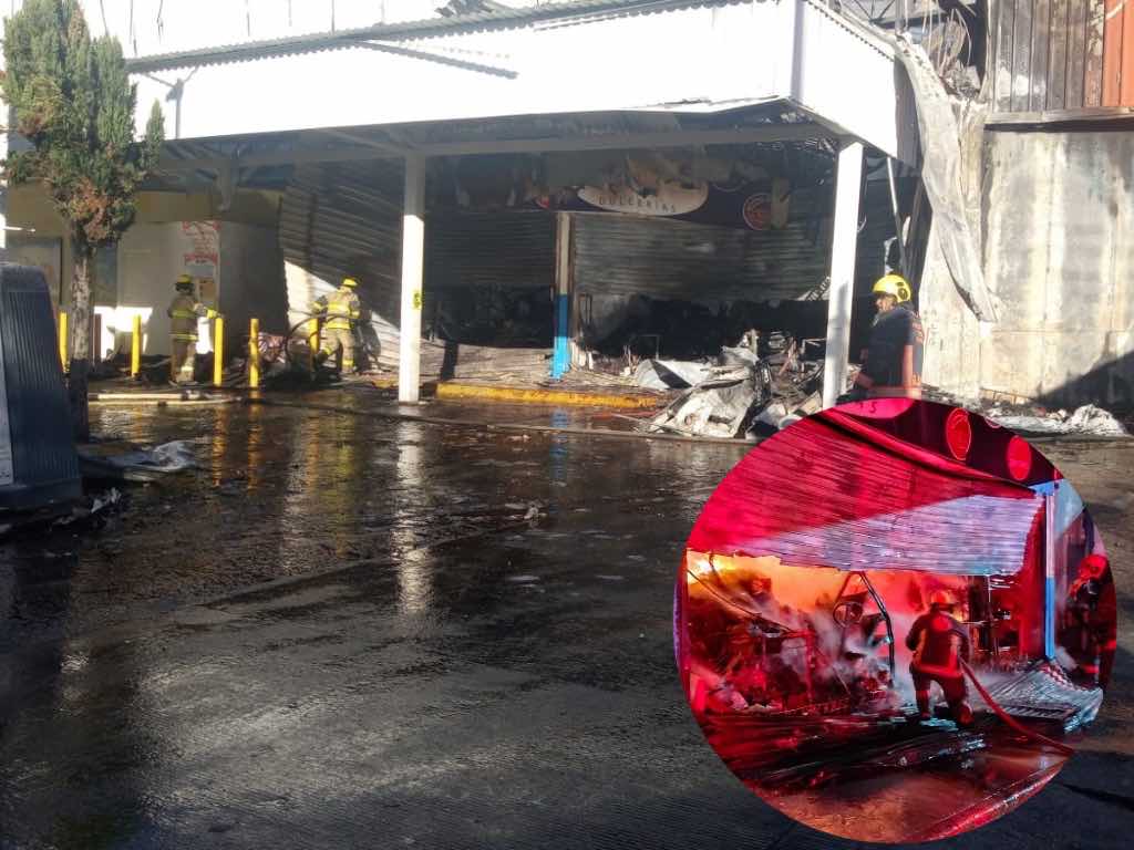 Fuerte incendio consume la Gran Bodega de Amalucan; trabajador fue ...