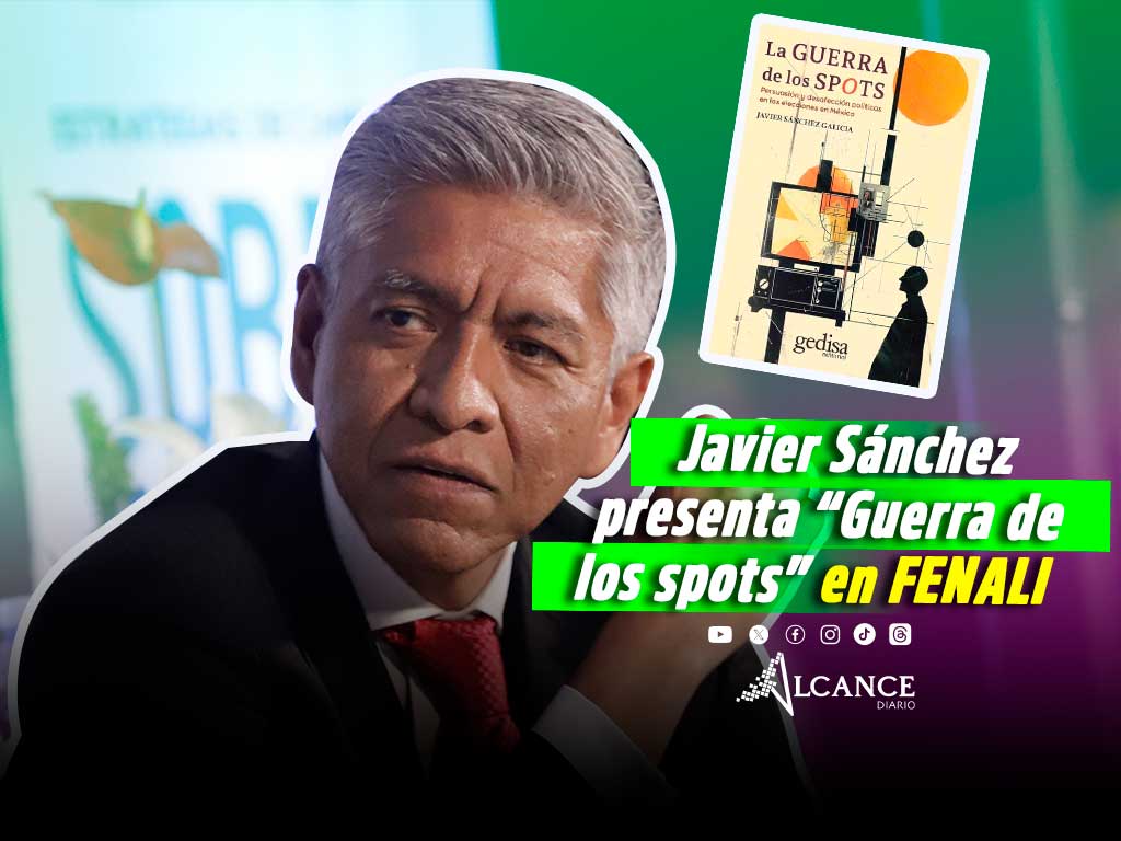 Javier Sánchez Galicia presenta en la FENALI su libro Guerra de los spots